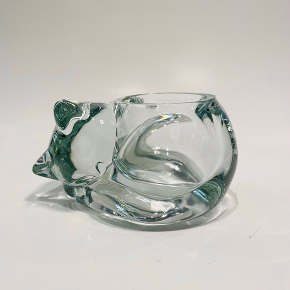 Indiana Glass | Accents | Vintage Indiana Glass Sleeping Cat Figurine ...